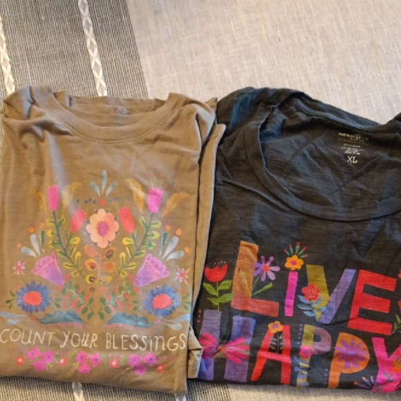NATURAL LIFE | Tops | Natural Life 2 Womens Tees With Floral And ...